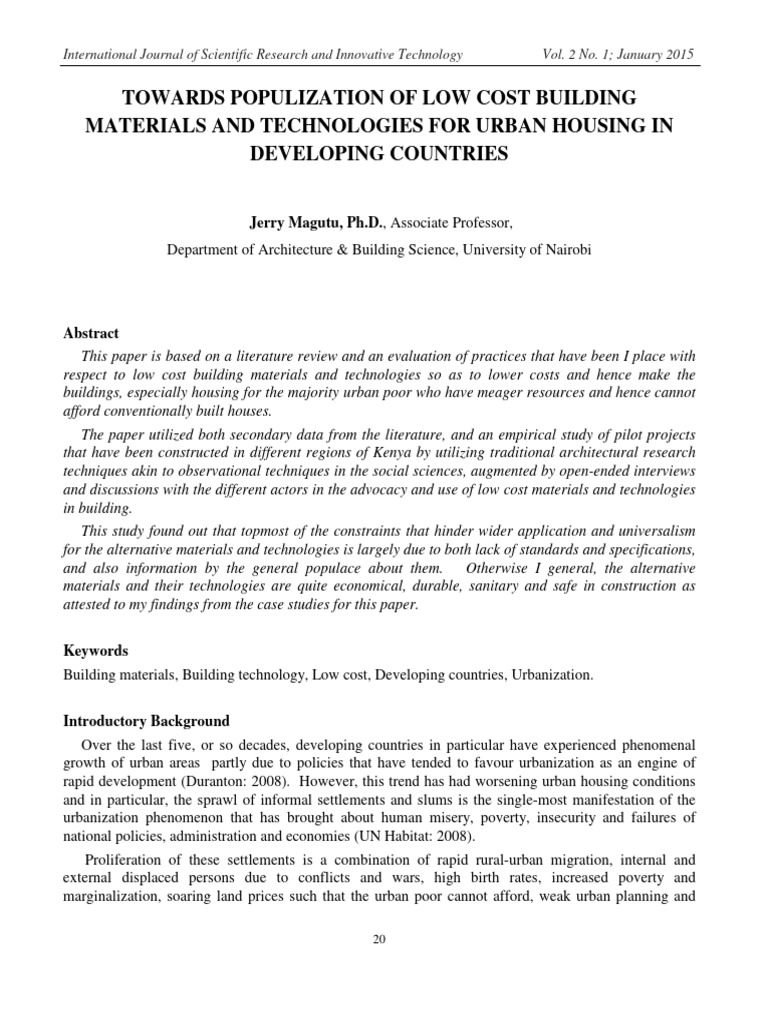 Magutu - Towards Populization of Low Cost Building Materials and ...
