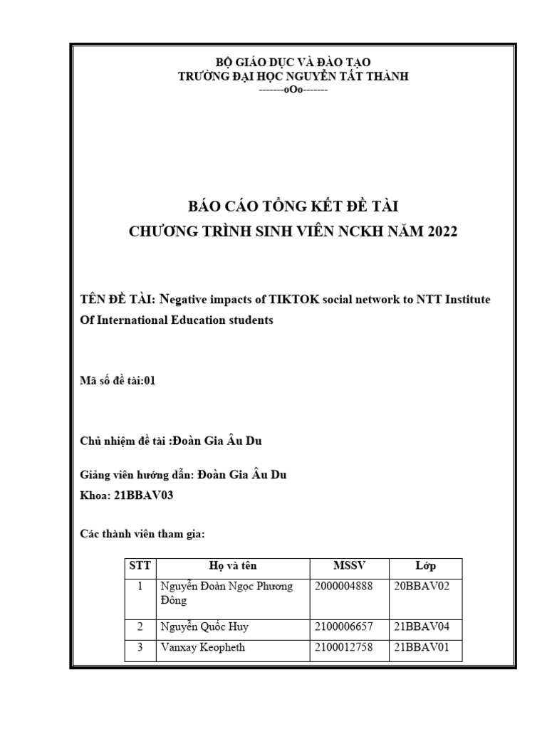 BAO - CAO - TONG - KET - mẫu mới | PDF