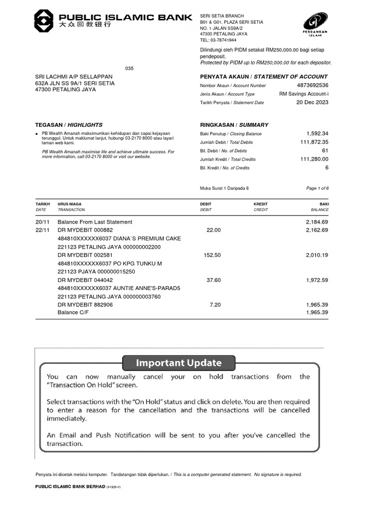 Est MT Printing Serv Let | PDF | Debit Card | Credit Card
