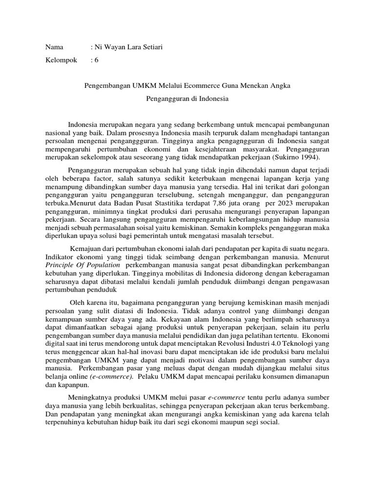 Pengembangan UMKM via E-commerce | PDF | Ilmu Sosial