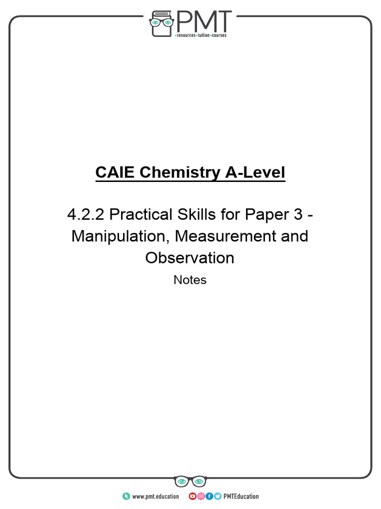 Paper 3 - Manipulation, Measurement and Observation | PDF | Accuracy And Precision | Measurement