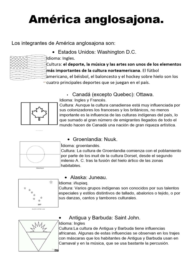 America Anglosajona | PDF | America latina | Barbados