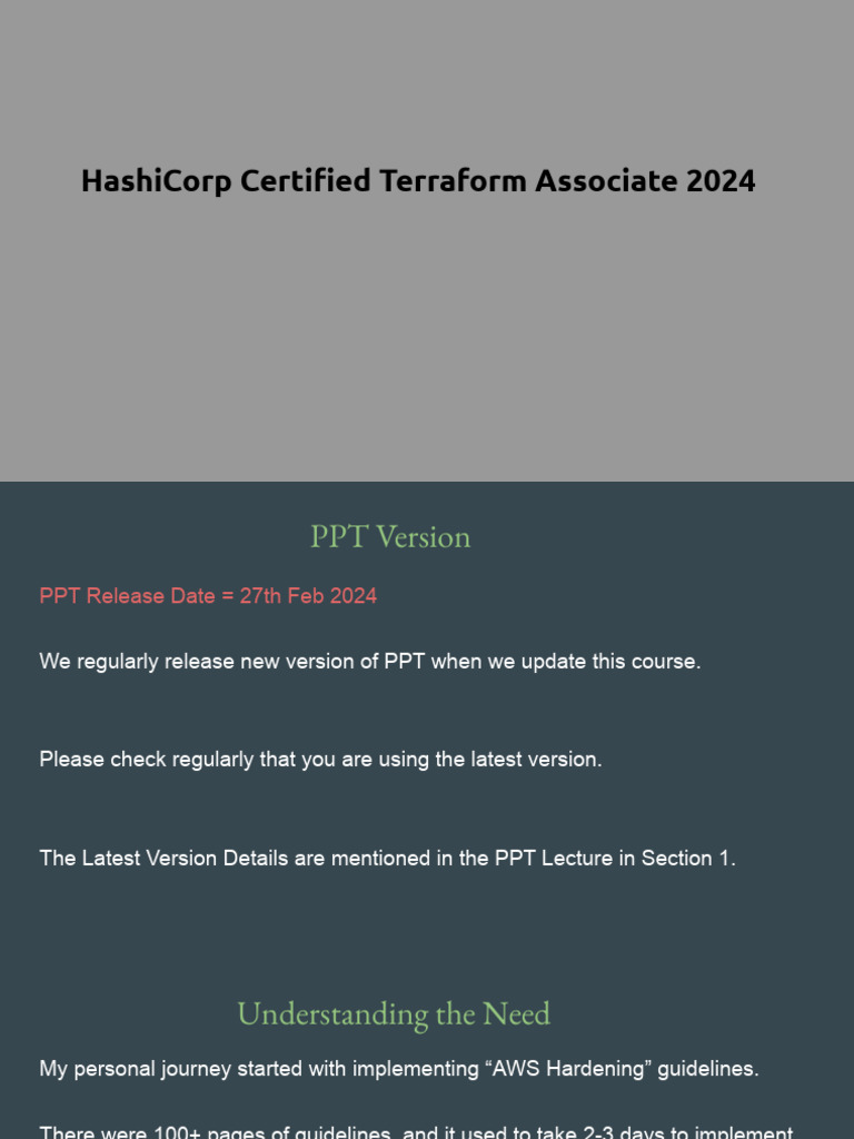 Terraform Notes Ppt 27 02 2024 Kplabs Pdf Command Line Interface Cloud Computing