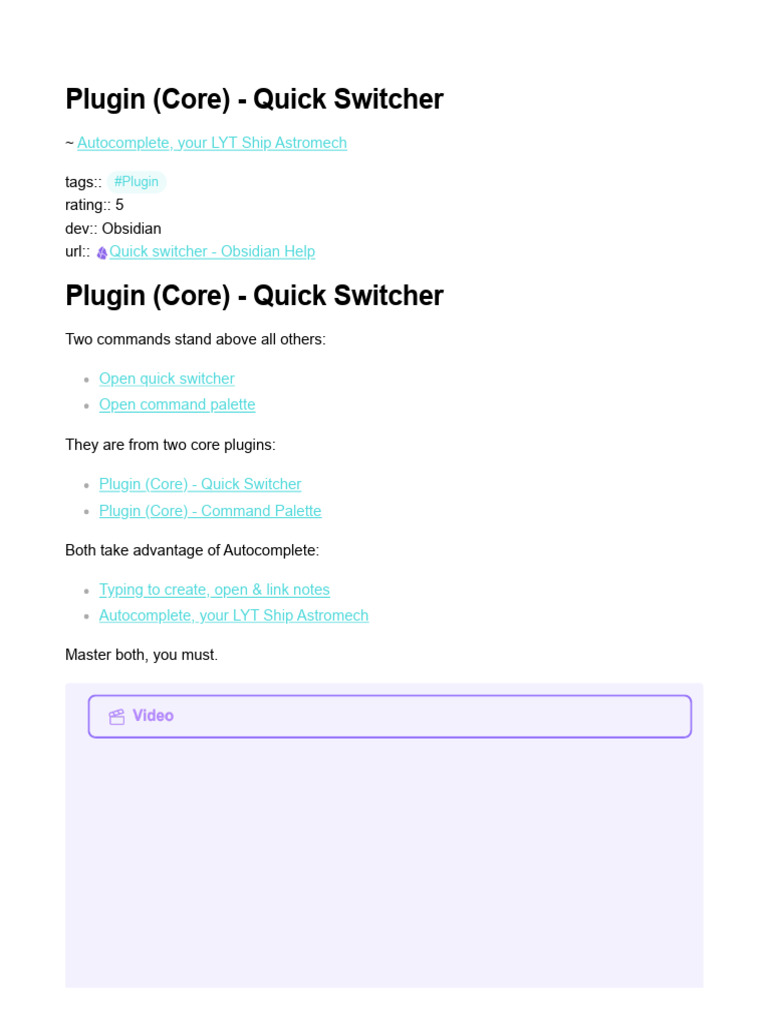 Plugin (Core) - Quick Switcher | PDF