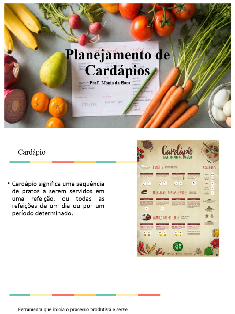 Planejamento de Cardápios | PDF | Despesa | Carne