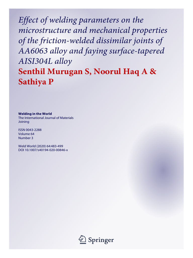 Taper Friction Welding | PDF | Construction | Welding