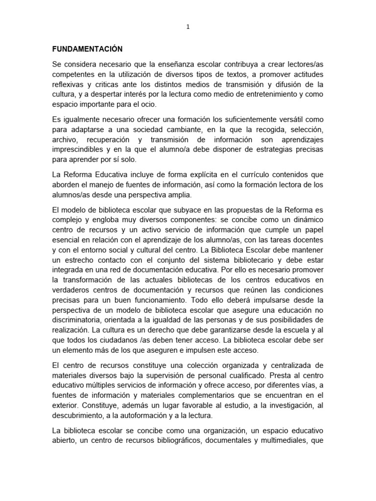 Proyecto de Biblioteca | PDF | Biblioteca escolar | Archivo de computadora