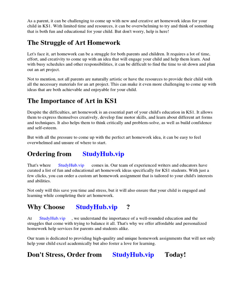 Art Homework Ideas Ks1 | PDF | Homework | Liquids