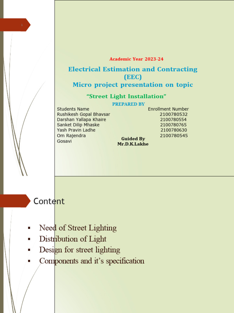 Eec PPT 22627 | PDF | Lighting | Street Light