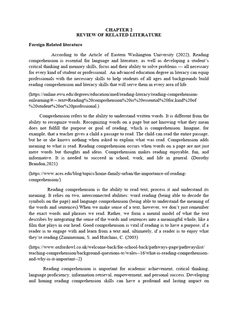 Review of Related Literature Foreign Related Literature | Download Free ...