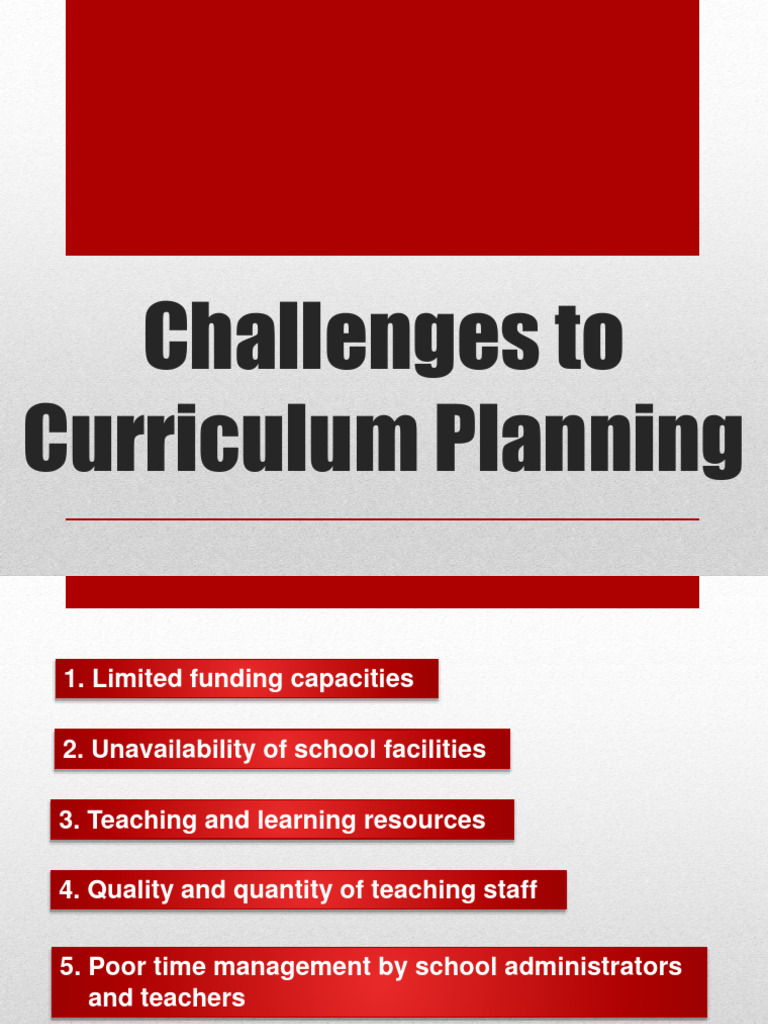 Curriculum Planning Challenges | PDF