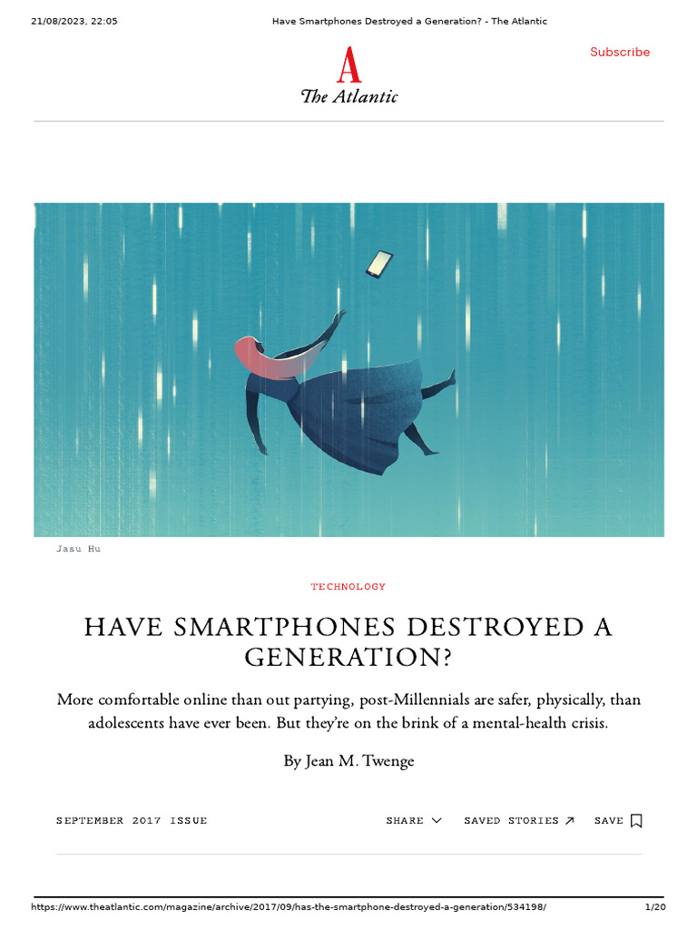 Twenge, Have Smartphones Destroyed A Generation | PDF | Adolescence ...