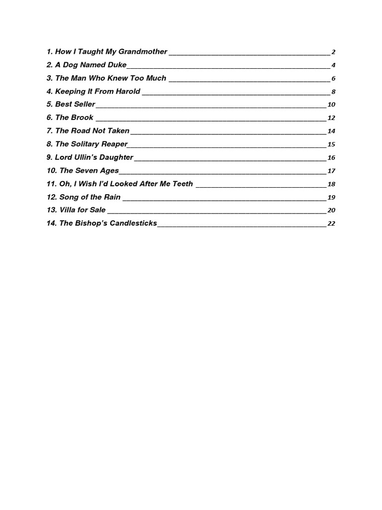 Literature Reader-Notes-Chapter-Wise | PDF | Poetry | General Fiction