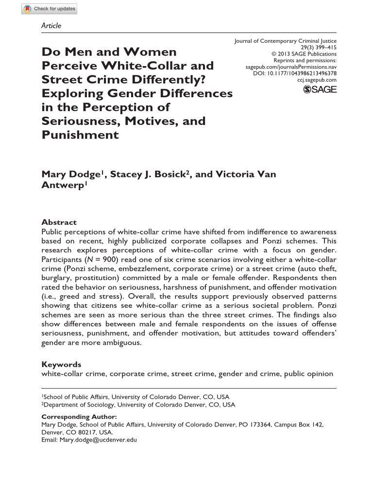 Dodge Et Al 2013 Do Men and Women Perceive White Collar and Street ... Dodge Et Al 2013 Do Men and Women Perceive White Collar and Street ...