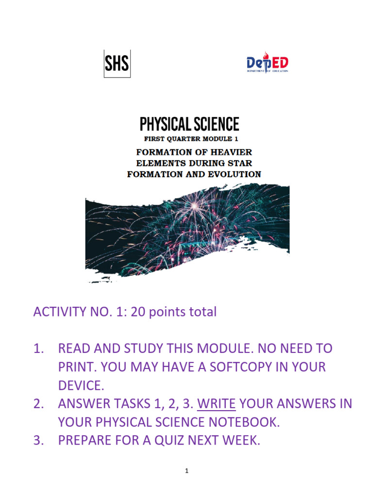 Physical Science Activity Guide Pdf