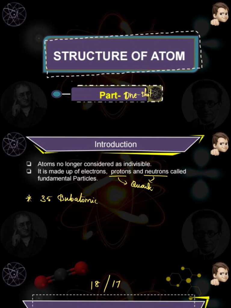 Structure of Atom - Notes | PDF