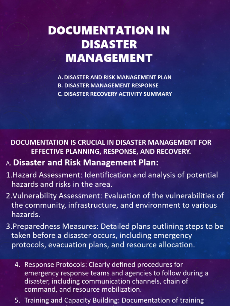 DOCUMENTATION in Disaster Management | Download Free PDF | Emergency Management | Risk Management