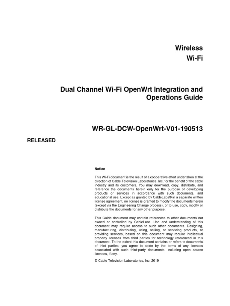 WR GL DCW OpenWrt V01 190513 | PDF | Wi Fi | Computer Network