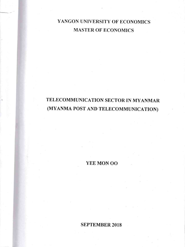 Myanmar Telecommunication Sector Analysis | PDF | Computer Network ...