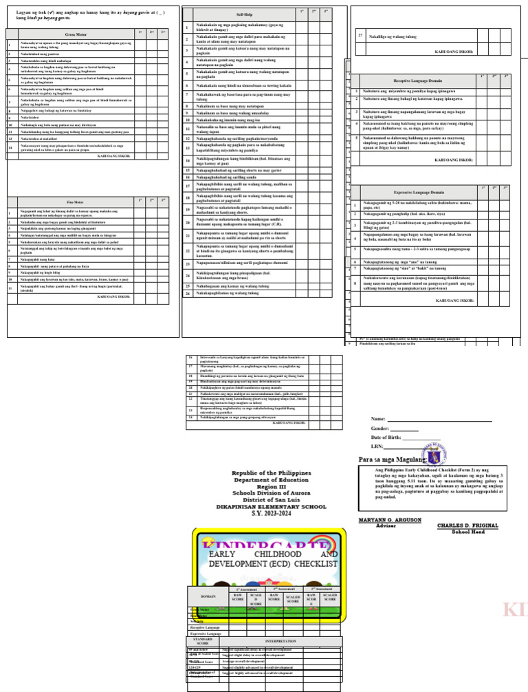 Eccd 3 Assessments Final | PDF