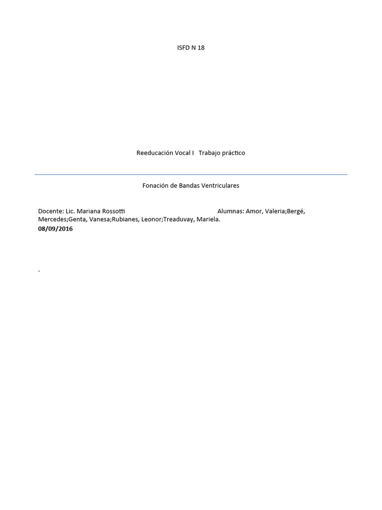 TP Voz Final Bandas Ventriculares VERSION PARA IMPRIMIR | PDF | Boca | Vocal