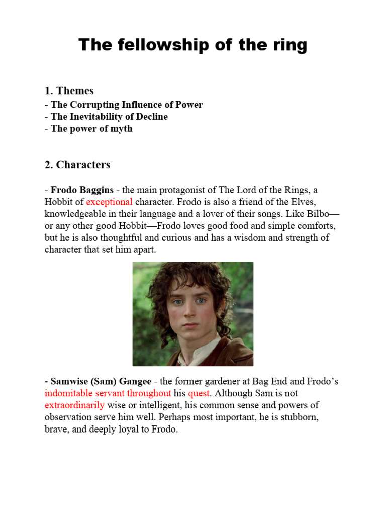 The fellowship of the ring | PDF | Bilbo Baggins | Fantasy