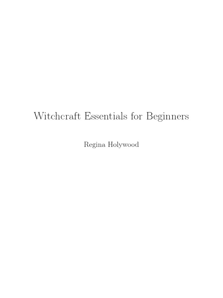 Beginner's Guide to Witchcraft | PDF | Witchcraft | Wicca