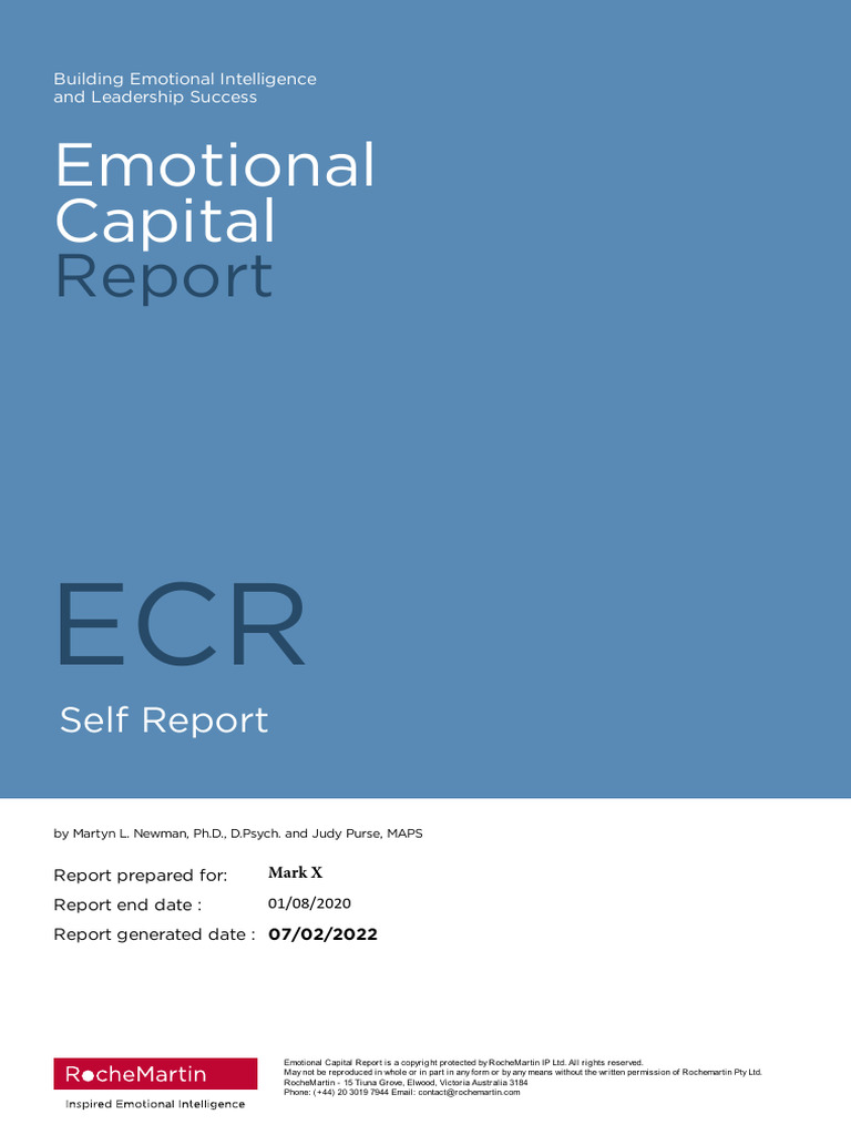 ECR Self Sample Report | PDF | Thought | Goal