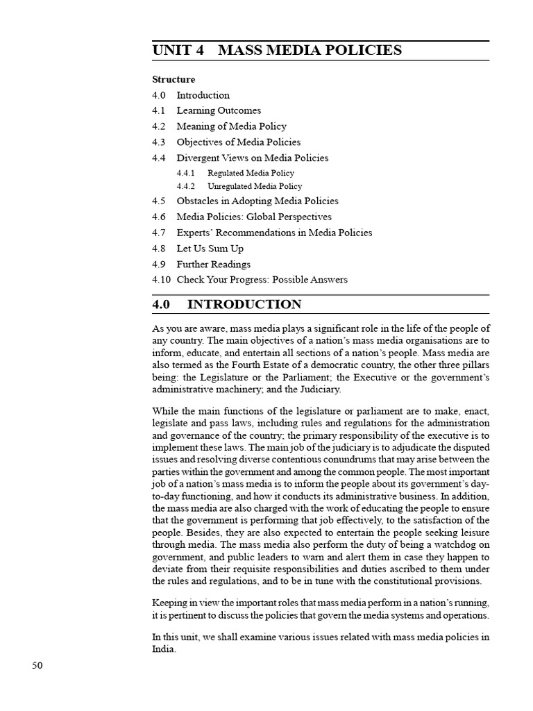 Mass Media Policies | PDF | Mass Media | Federal Communications Commission