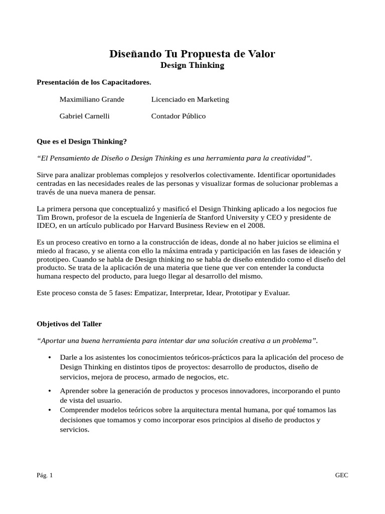 Desing Think (Pensamiento Del Diseño) | PDF | El pensamiento de diseño ...