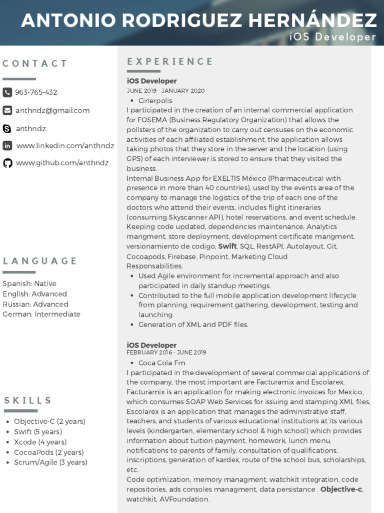 Resume Example | PDF | Microsoft Sql Server | Computing