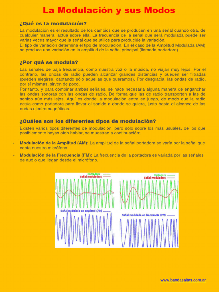 La Modulacion y Sus Modos | Descargar gratis PDF | Modulación | Radio