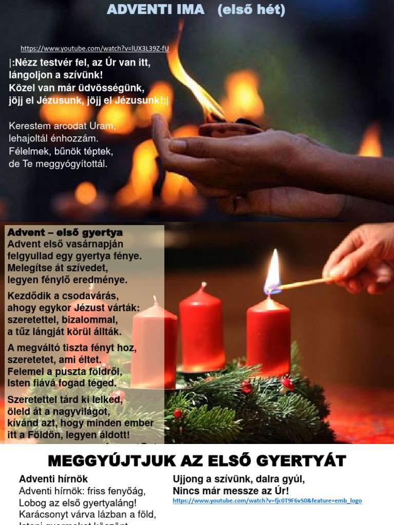 2020 Advent 1hét Ima | PDF