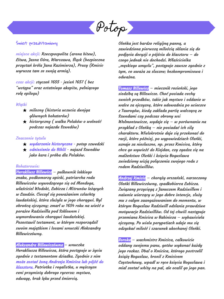 potop streszczenie | PDF