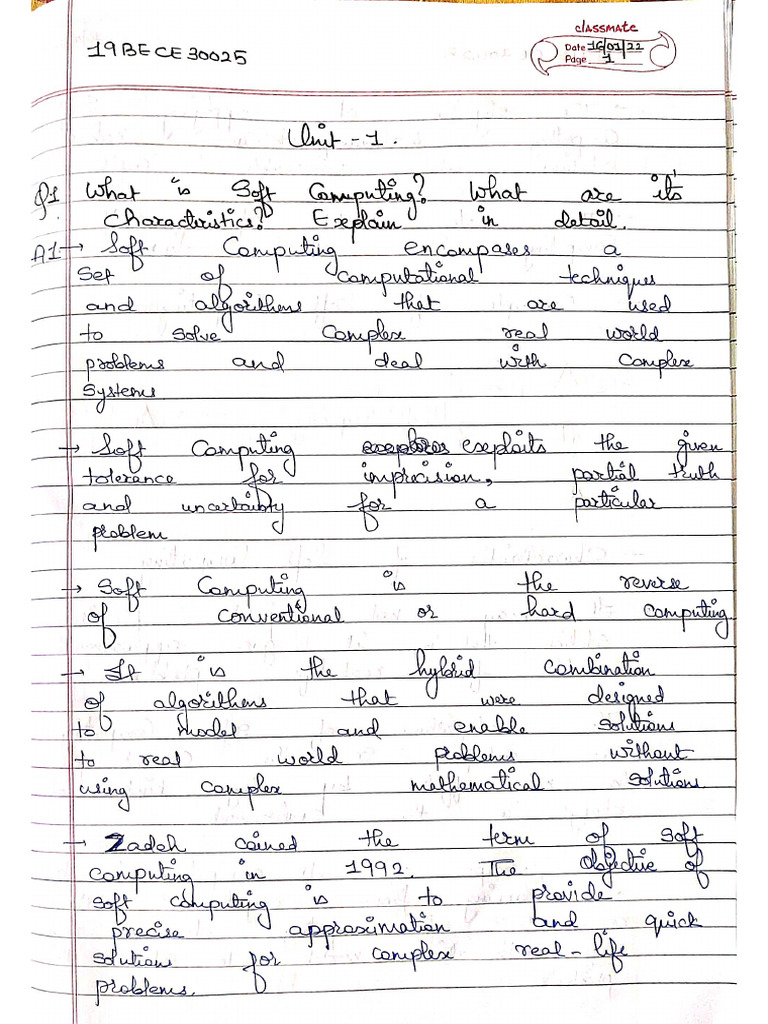 Unit - 1 Introduction of Soft Computing and Hard Computing | PDF