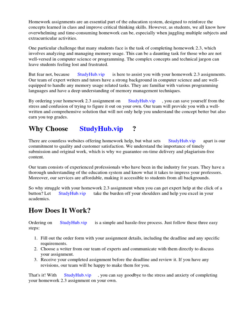 Homework Homework 2.3 Memory Usage | Download Free PDF | Foreign Exchange Market | Homework