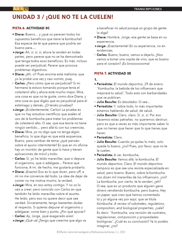 Aula c1 Transcrip Audios U03 | PDF