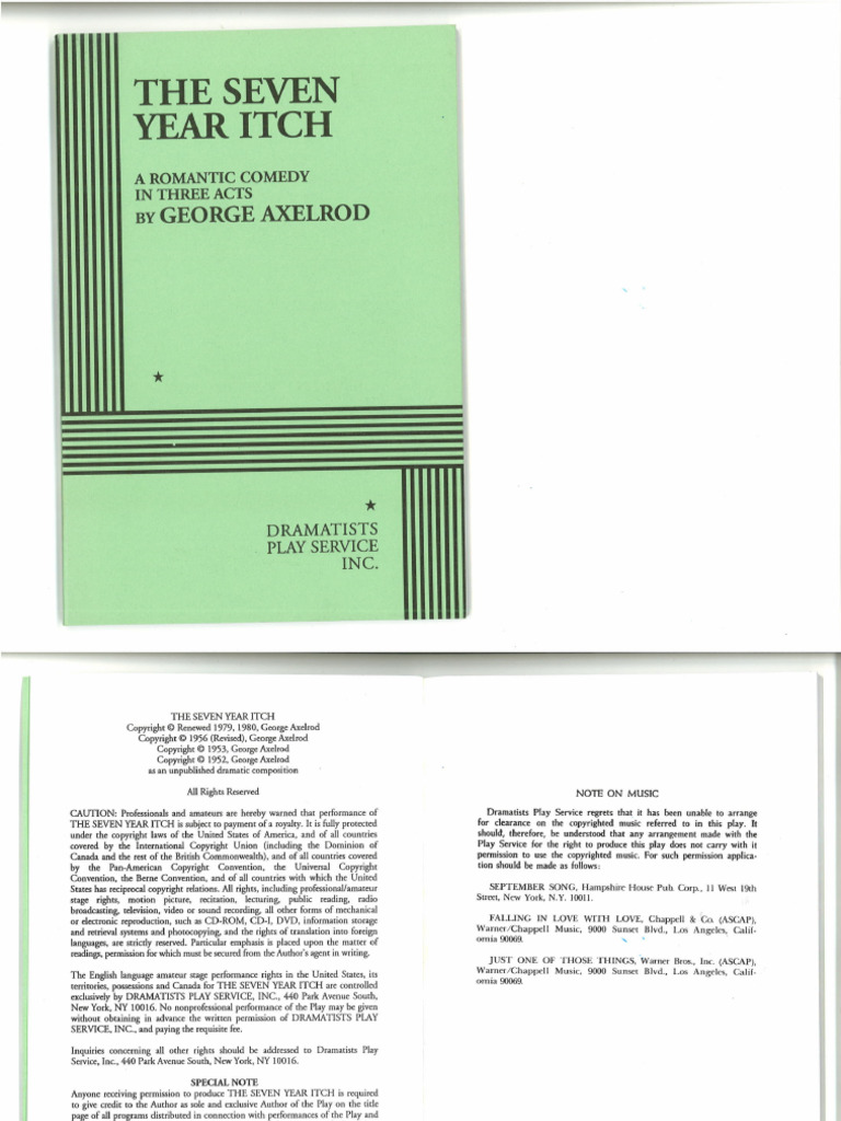 George Axelrod, The Seven-Year Itch | PDF