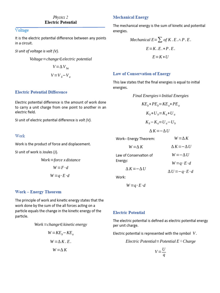MODULE 1.4 PHYSICS Printed | PDF | Voltage | Electronvolt