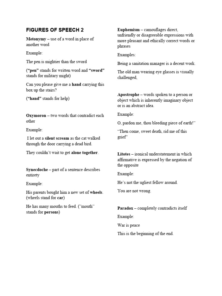Figures of Speech 2 | PDF