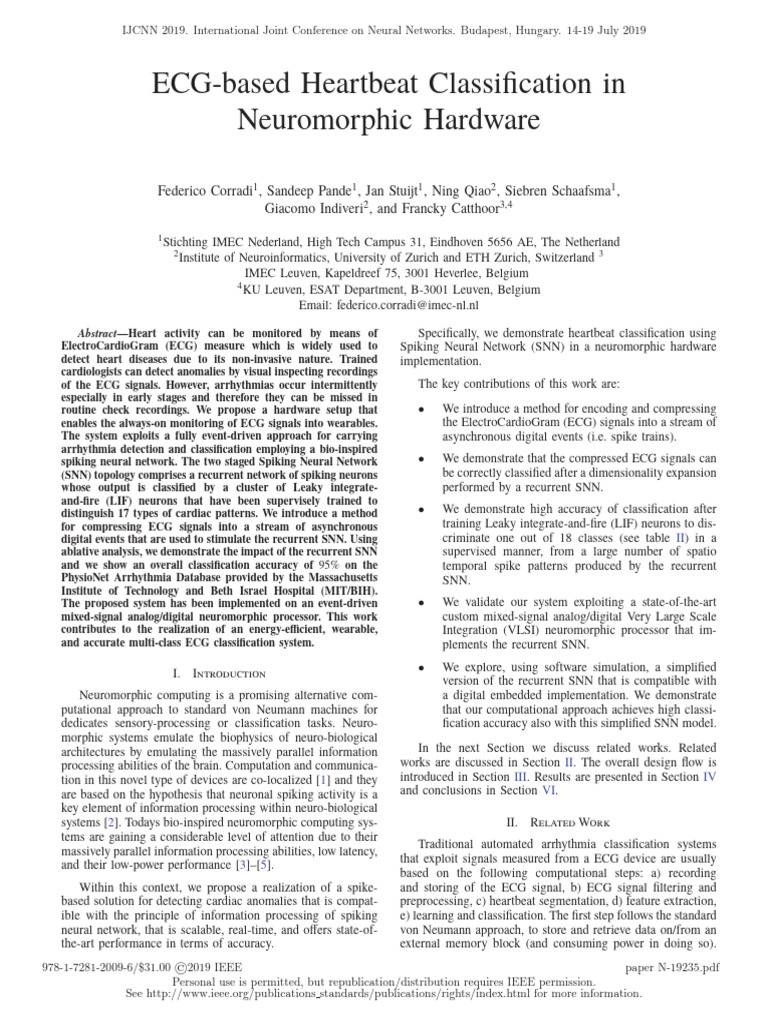 ECG-based Heartbeat Classification in | Download Free PDF ...