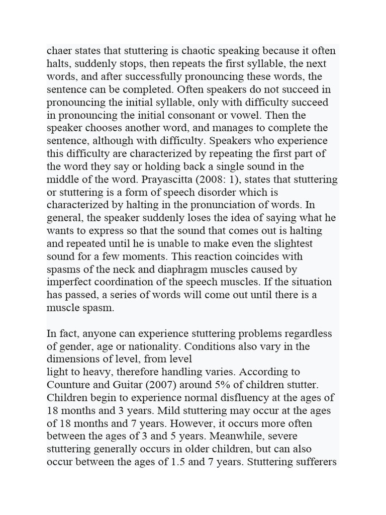 Chindy Psycholingustics | PDF | Stuttering | Genetic Disorder