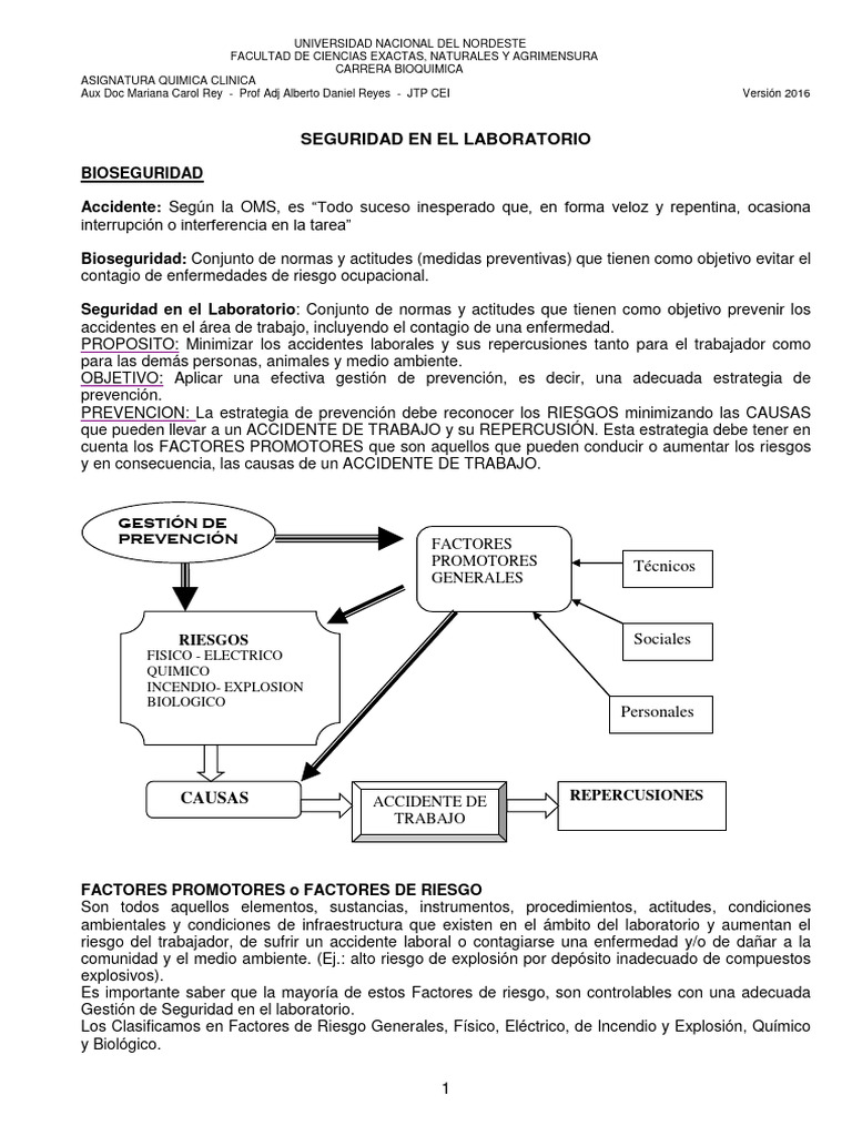 Seguridad y Bioseguridad en Laboratorios | PDF | Laboratorios | Agua
