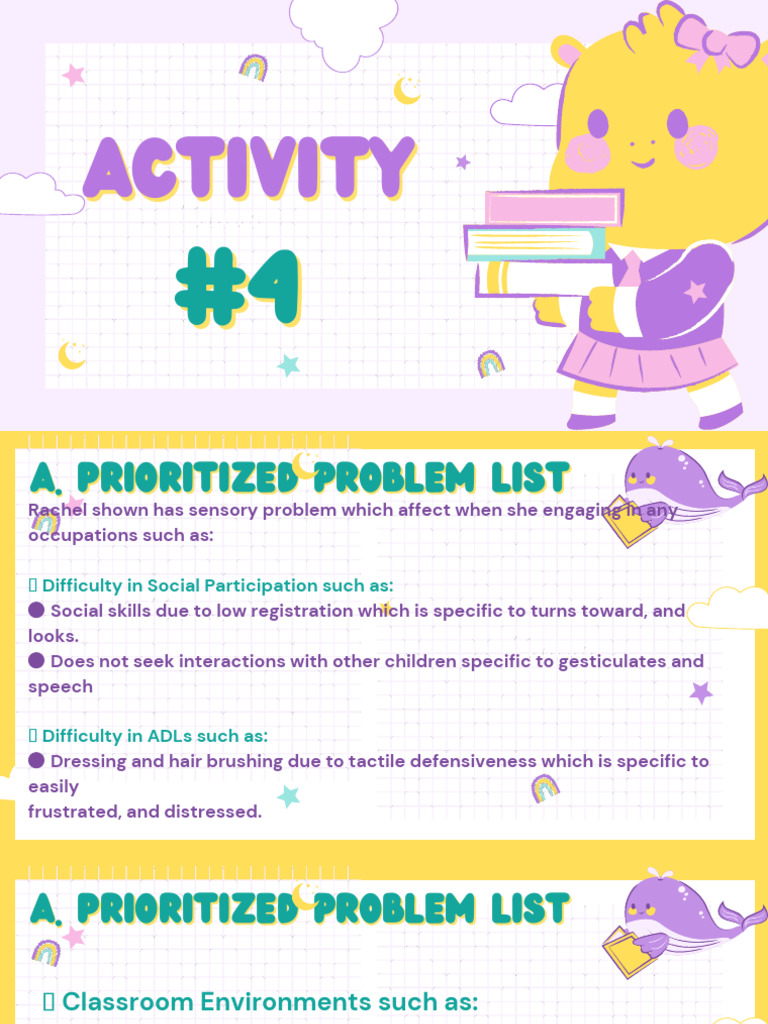 A. Prioritized Problem List | PDF | Sensory Processing Disorder | Cognition