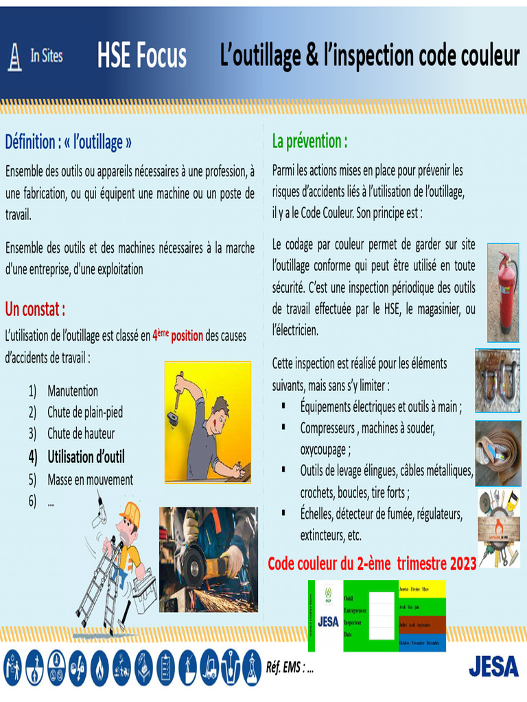 Code Couleur et Outillage HSE 2023 | PDF