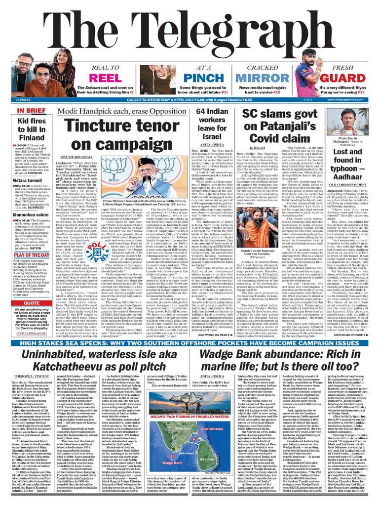 Telegraph Calcutta 03 Apr 2024 | PDF
