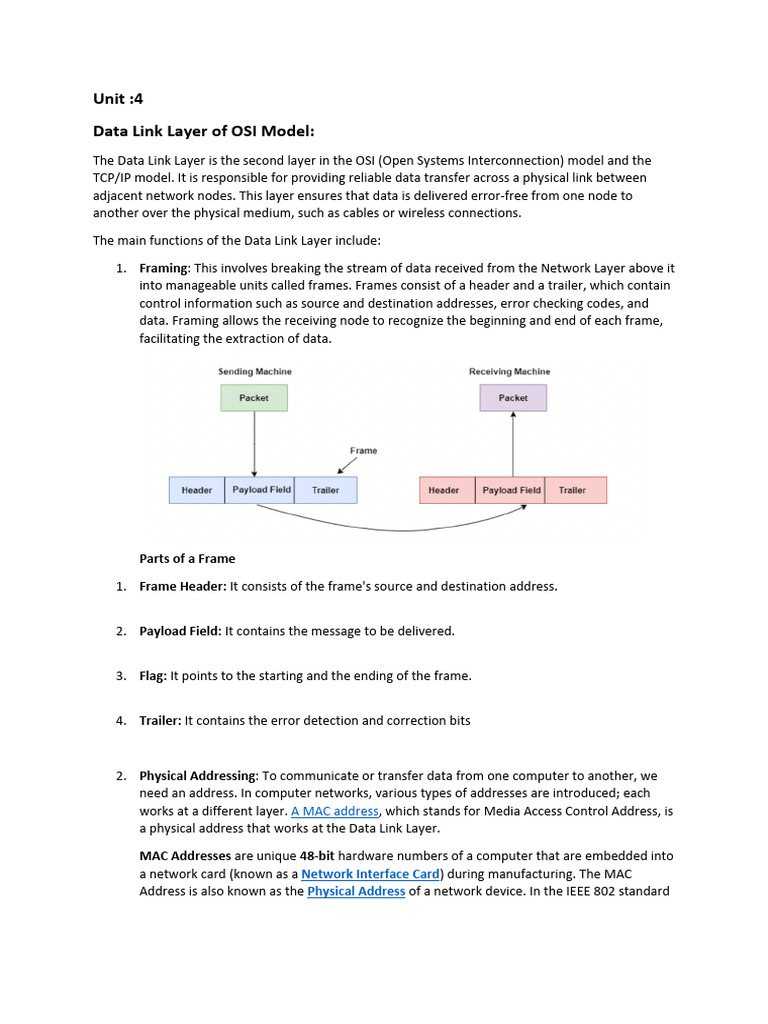 Unit 5 Pdf Computer Network Osi Model