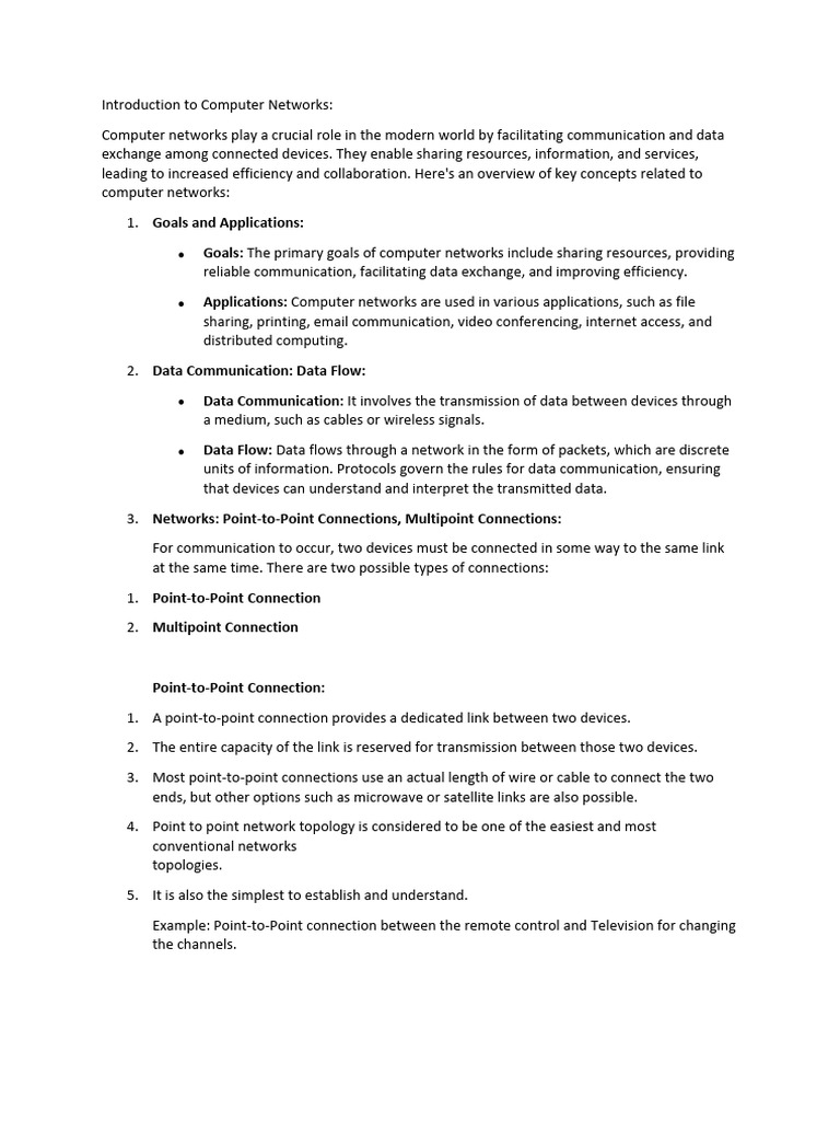 Unit 1 | PDF | Computer Network | Internet Protocol Suite