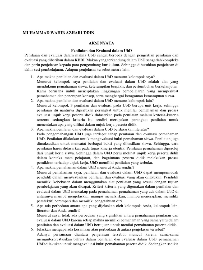 PPG-M Wahib A-Topik-4-Aksi-Nyata | PDF