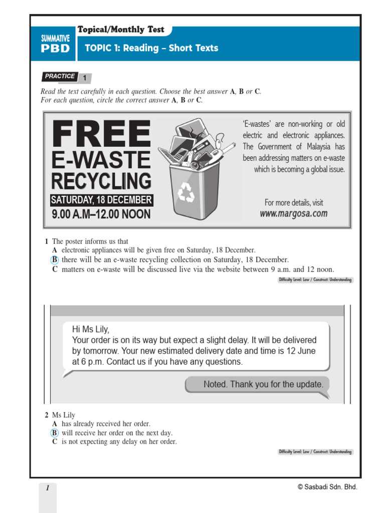 English Form 1 Book B | PDF | Tiger | Clothing